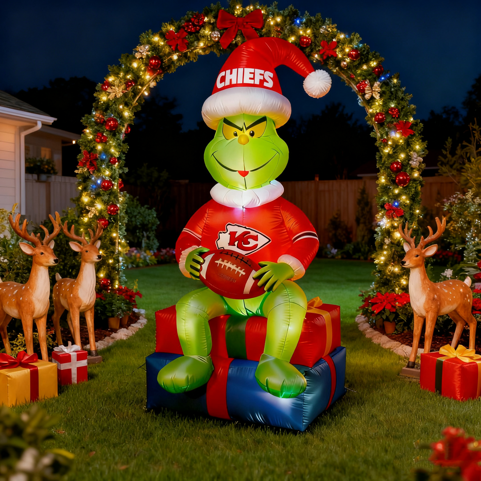 Inflatable Christmas Grinch Decoration - Festive Lawn Ornament – corgift