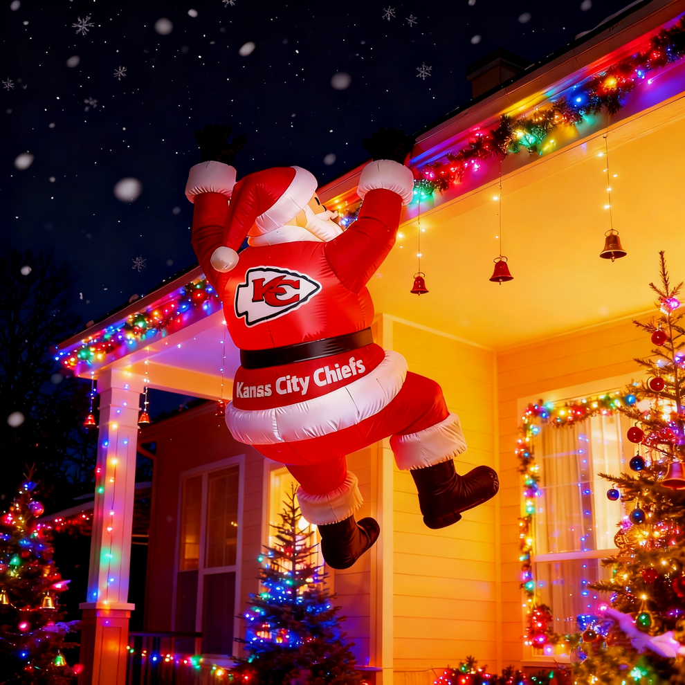 Inflatable Climbing Santa Christmas Decoration - Eye-Catching Holiday ...