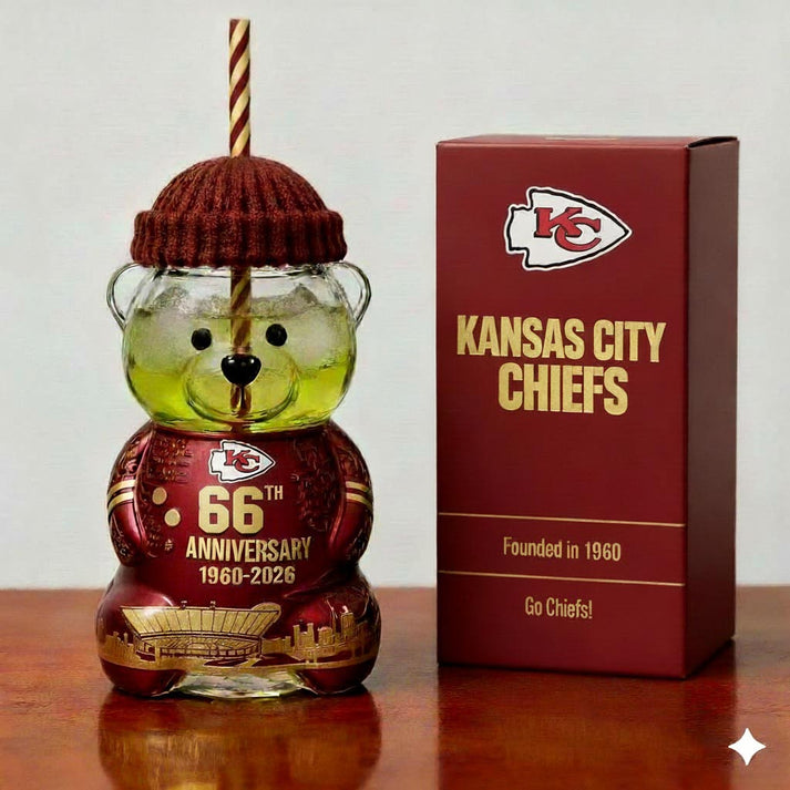Kansas City Chiefs 1946-2026 Anniversary Bear Drinkware – corgift